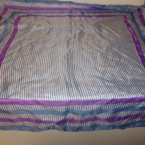 Accessories | Vintage Head Neck Scarf Purple Blue Stripes | Poshmark